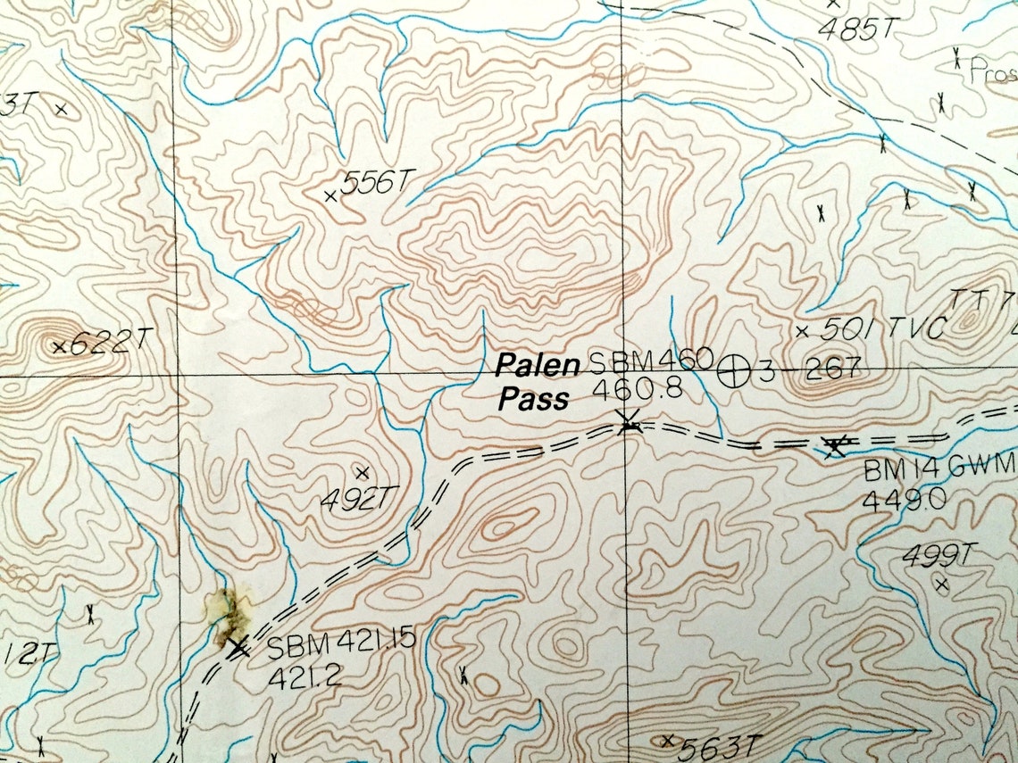 Antique Palen Pass California 1983 US Geological Survey | Etsy