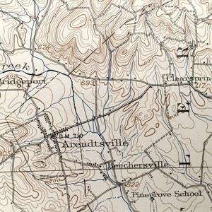 Antique Fairfield Pennsylvania 1909 US Geological Survey - Etsy