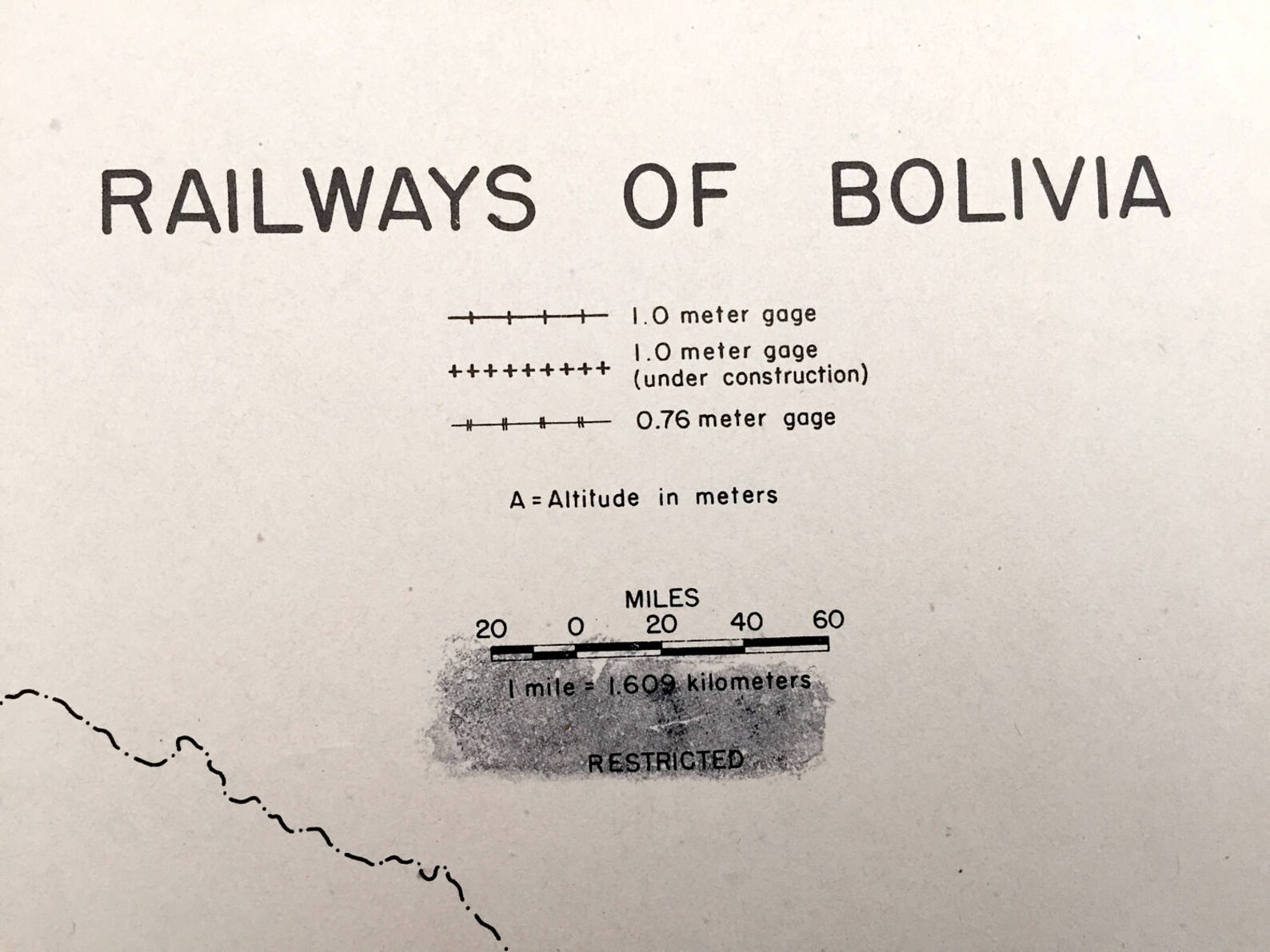 Antique Bolivia 1942 Railroads Map US Board of Economic - Etsy