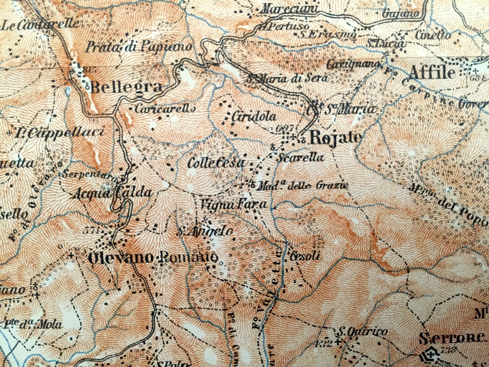 Antique 1904 Subiaco, Italy Map From Baedekers Guide – Rome, Lazio ...