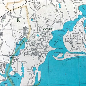 Midcentury Cape Cod Wall-size Map by Champion Map Corp – Chatham ...