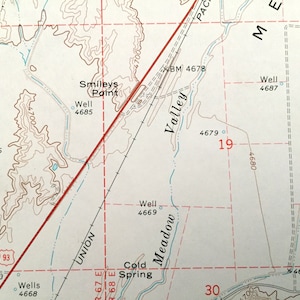 Antique Panaca, Nevada 1970 US Geological Survey Topographic Map ...