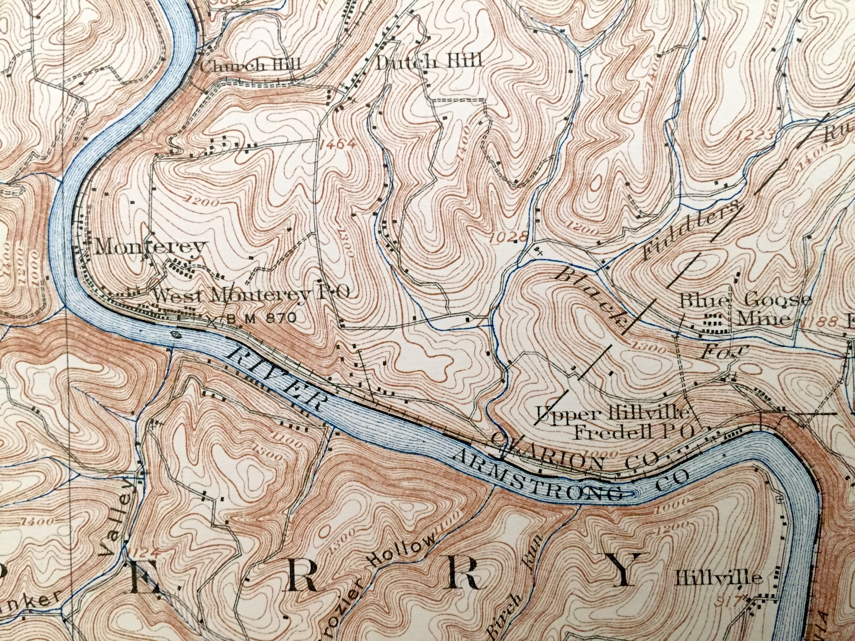 Antique Foxburg Pennsylvania 1908 US Geological Survey - Etsy Singapore