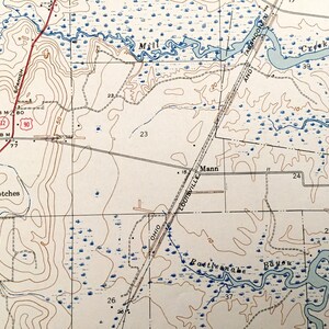 Antique Theodore, Alabama 1943 US Geological Survey Topographic Map ...