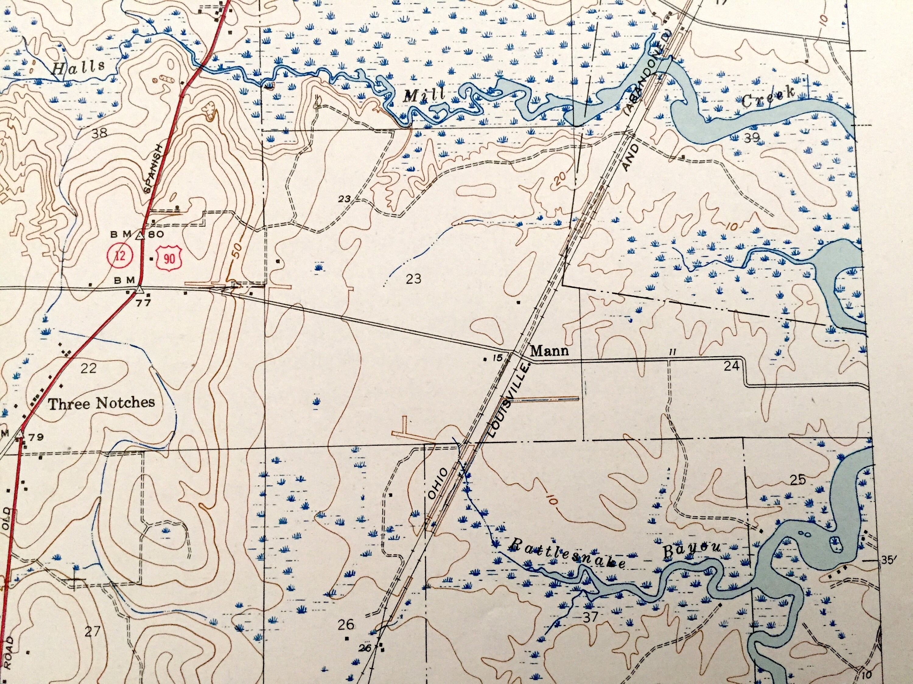 Antique Theodore Alabama 1943 US Geological Survey | Etsy