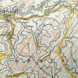 Antique Raleigh County, West Virginia 1916 Geological Survey Map ...