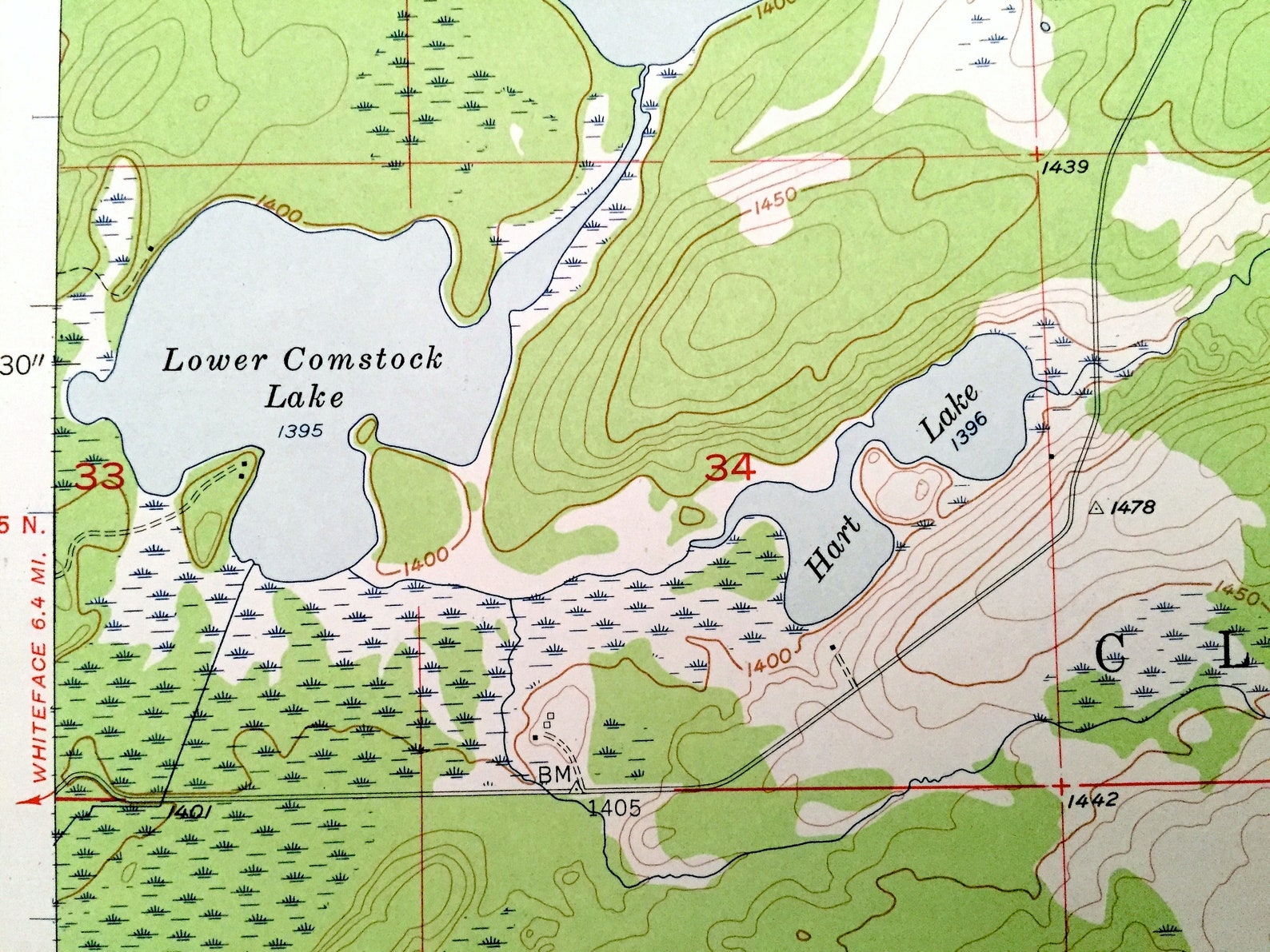 Antique Comstock Lake Minnesota 1957 US Geological Survey - Etsy