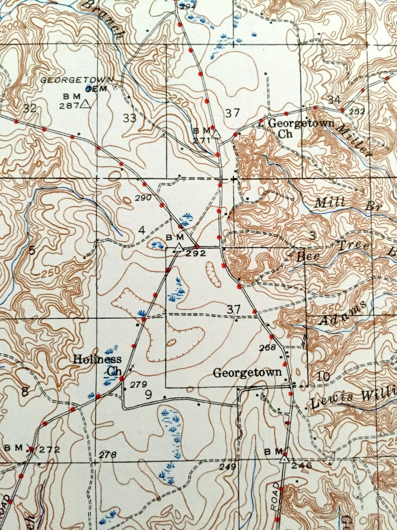 Antique Wilmer, Alabama 1944 US Geological Survey Topographic Map ...
