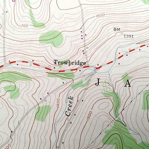 Antique Millerton, Pennsylvania 1954 US Geological Survey Topographic ...