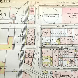 Antique Manhattan, New York City Map From Bromley's 1925 Manhattan Land ...