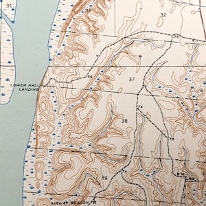 Antique Hurricane, Alabama 1943 US Geological Survey Topographic Map ...