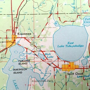 Antique Orlando, Florida 1955 US Geological Survey Topographic Map ...