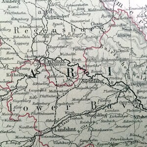 Antique 1888 German Empire Map From A & C Black's World Atlas Germany ...