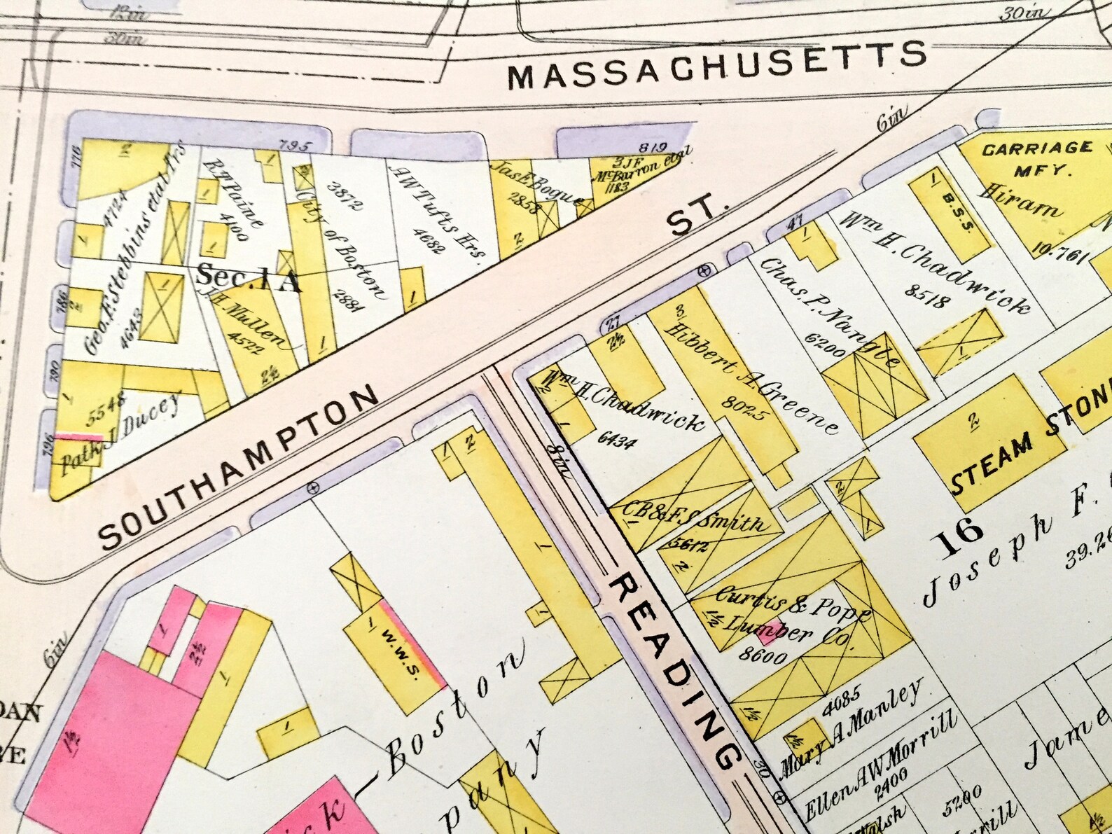 Antique 1906 Roxbury Massachusetts Map From GW Bromley Atlas - Etsy