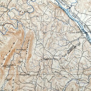 Antique Berkeley Springs, West Virginia 1901 US Geological Survey ...