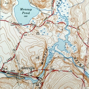 Antique Oneco, Connecticut 1944 US Geological Survey Topographic Map ...
