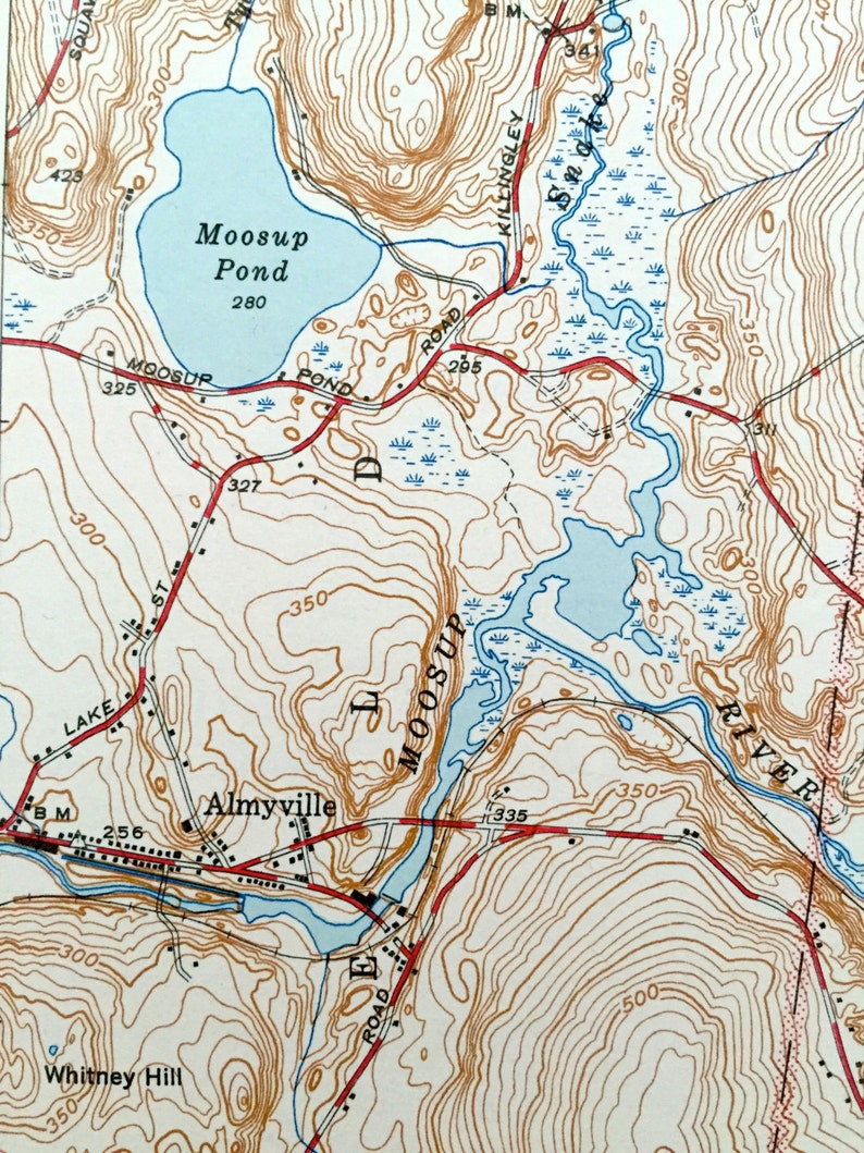 Antique Oneco Connecticut 1944 US Geological Survey - Etsy