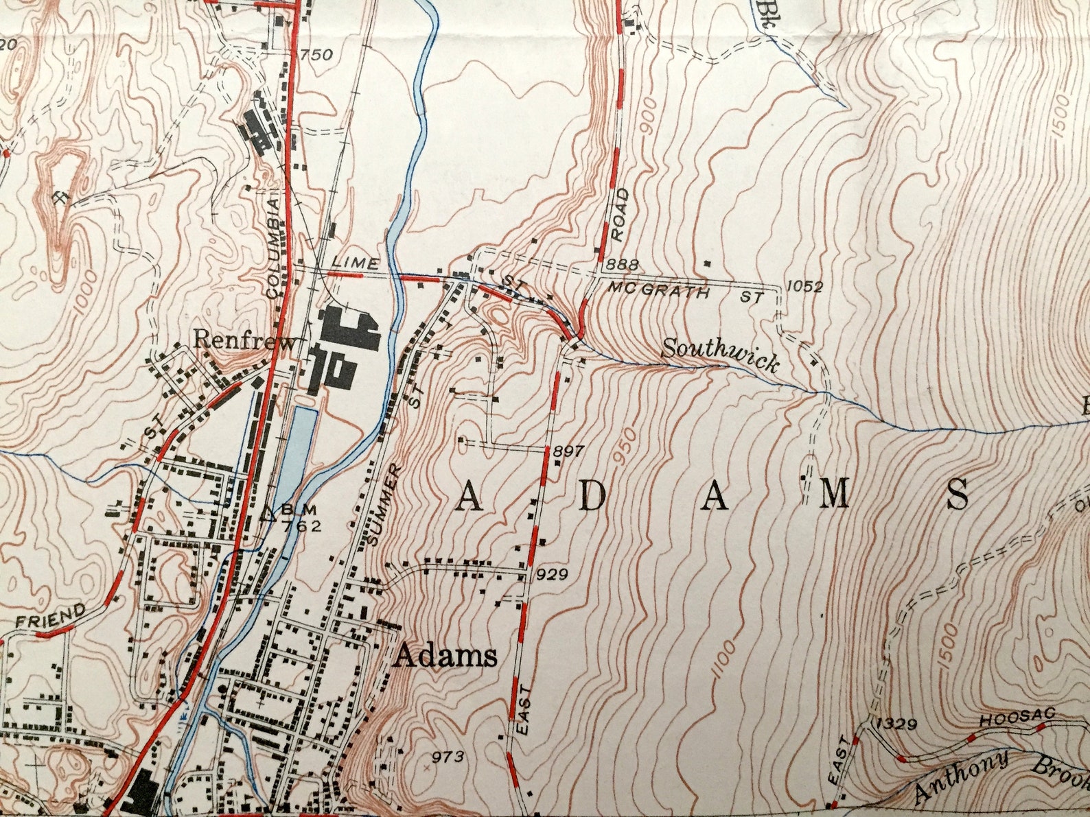Antique North Adams Massachusetts 1948 US Geological Survey - Etsy