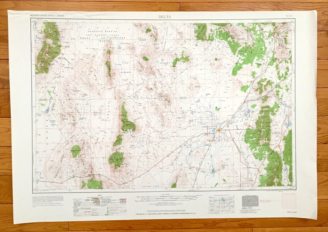 Antique Delta, Utah 1962 US Geological Survey Topographic Map – Oak ...