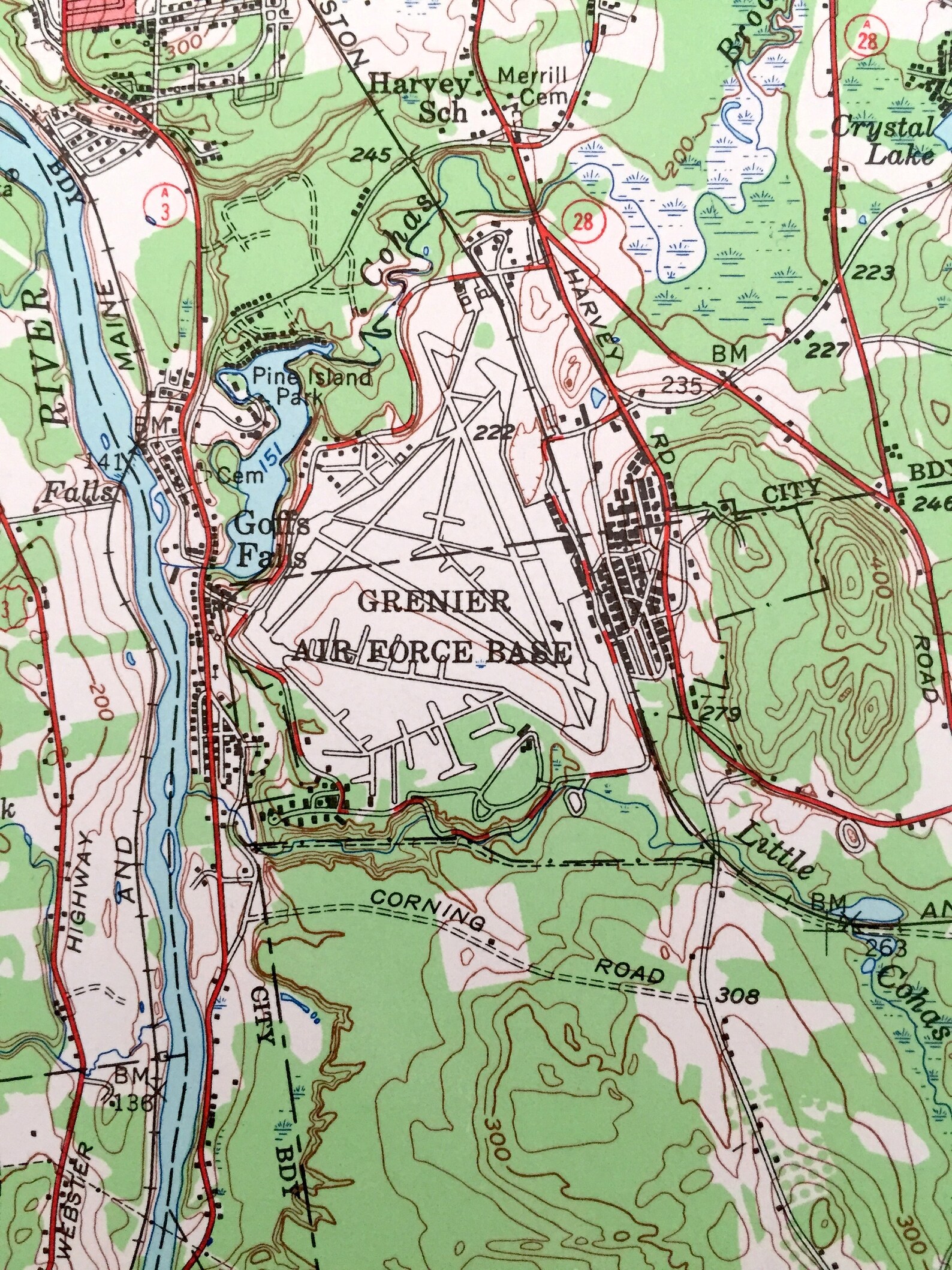 Antique Manchester, New Hampshire 1953 US Geological Survey Topographic ...