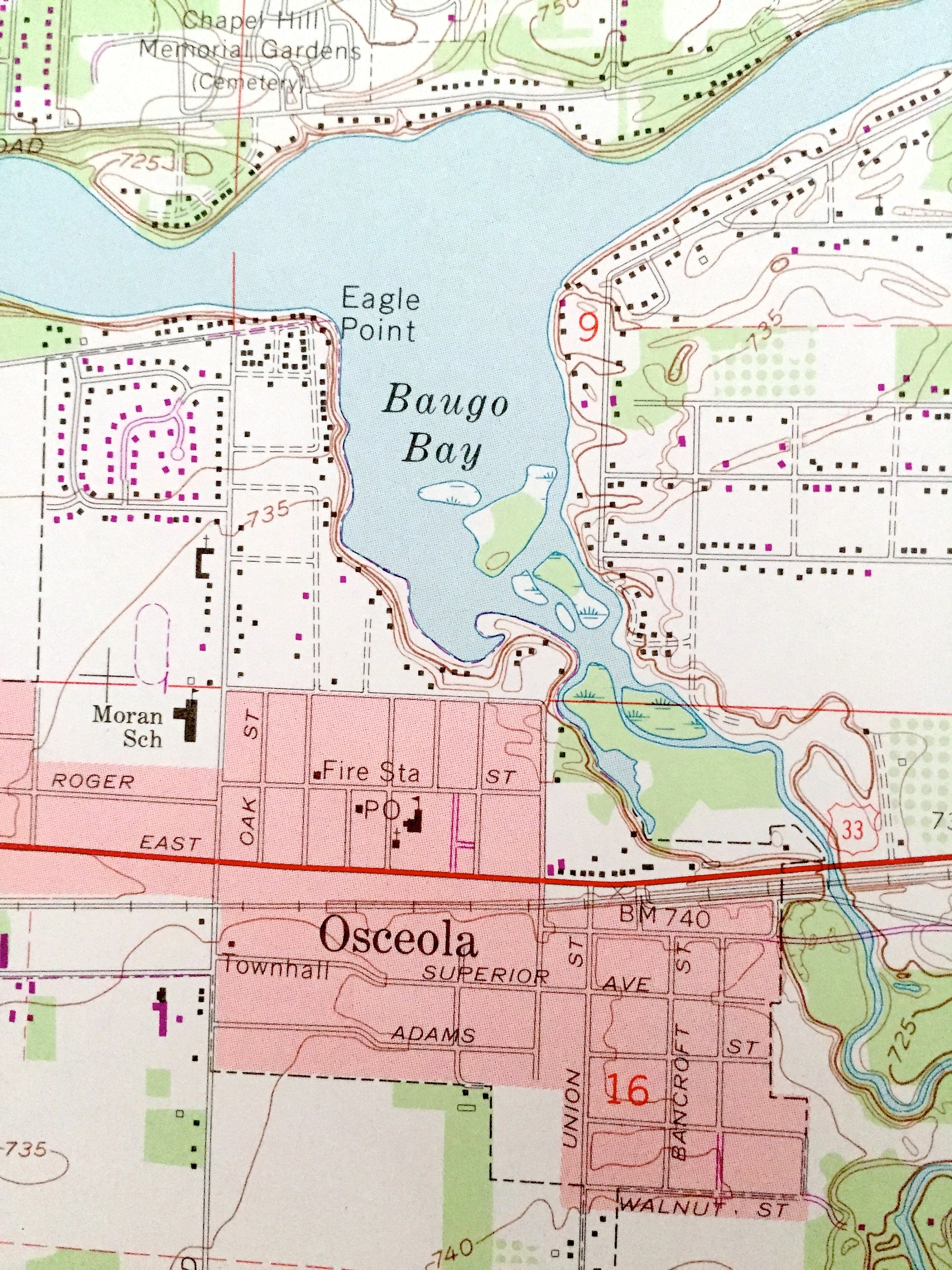Antique Osceola Indiana 1969 US Geological Survey Topographic | Etsy