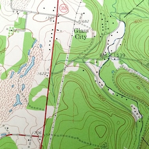 Antique Sandy Ridge, Pennsylvania 1958 US Geological Survey Topographic ...