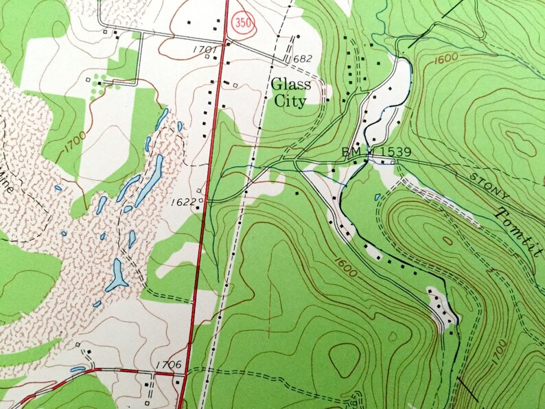 Antique Sandy Ridge Pennsylvania 1958 US Geological Survey - Etsy