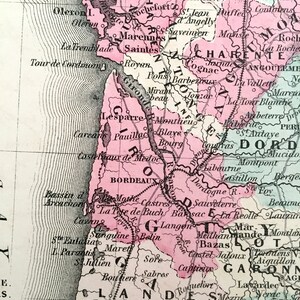 Antique 1864 France, Holland & Belgium Map by Johnson and Ward – Paris ...