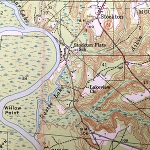 Antique Bay Minette, Alabama 1941 US Geological Survey Topographic Map ...