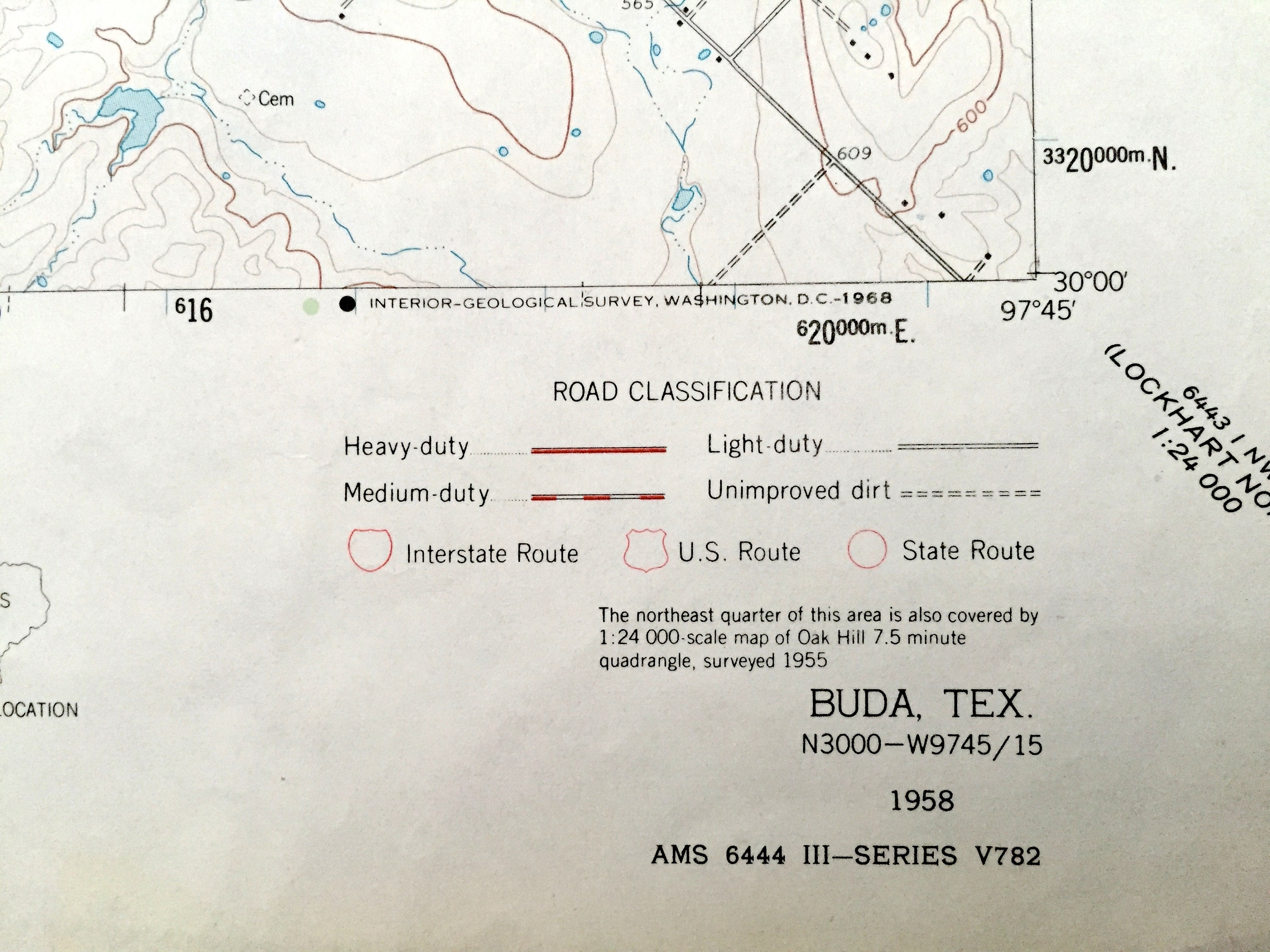 Antique Buda Texas 1958 US Geological Survey Topographic Map | Etsy