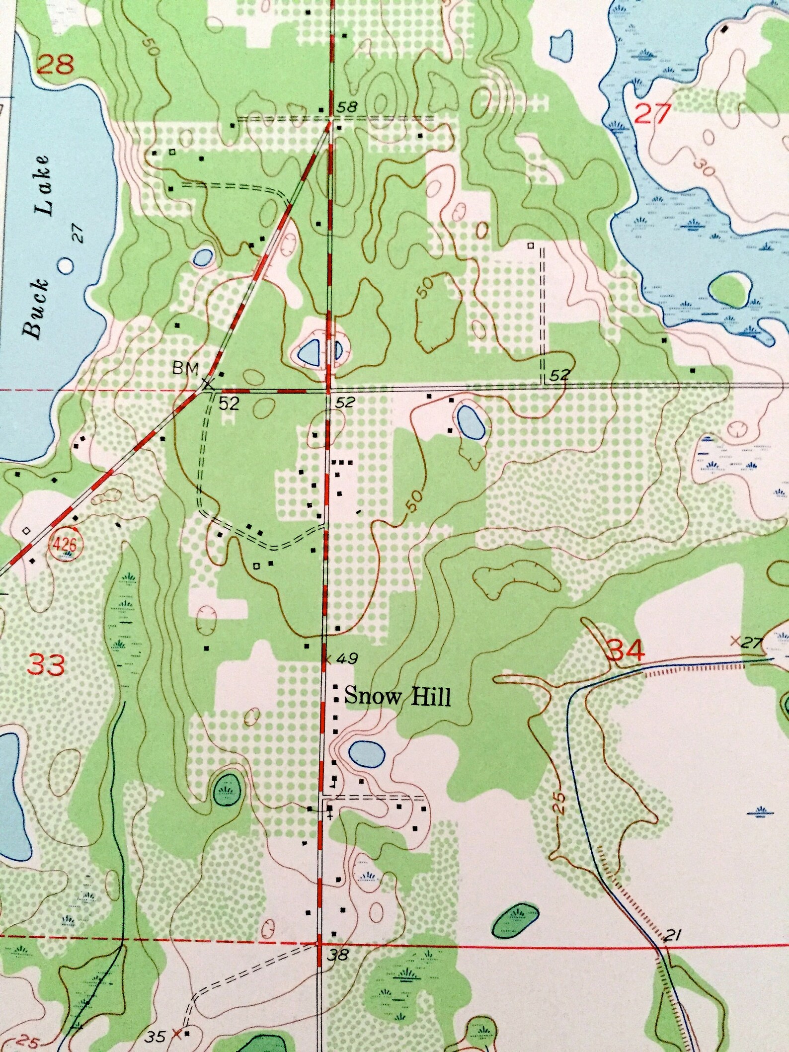 Antique Geneva Florida 1953 US Geological Survey Topographic - Etsy