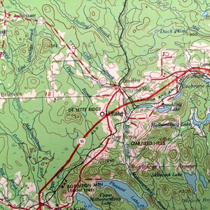 Antique Presque Isle, Maine 1954 US Geological Survey Topographic Map ...