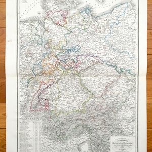 Antique 1835 Ancient Germany Map From JG Heck's Atlas Géographique ...