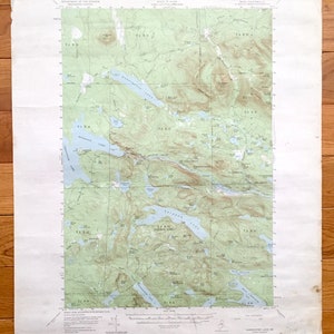 Antique Harrington Lake, Maine 1954 US Geological Survey Topographic ...
