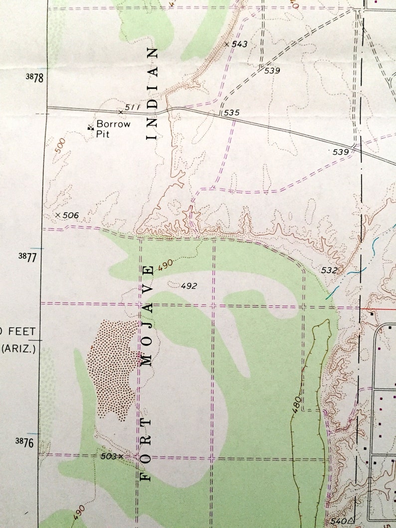 Antique Davis Dam Arizona 1970 US Geological Survey - Etsy