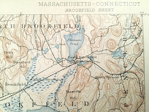 Prints Massachusetts 1893 US Geological Survey Topographic Map \u2013 ...