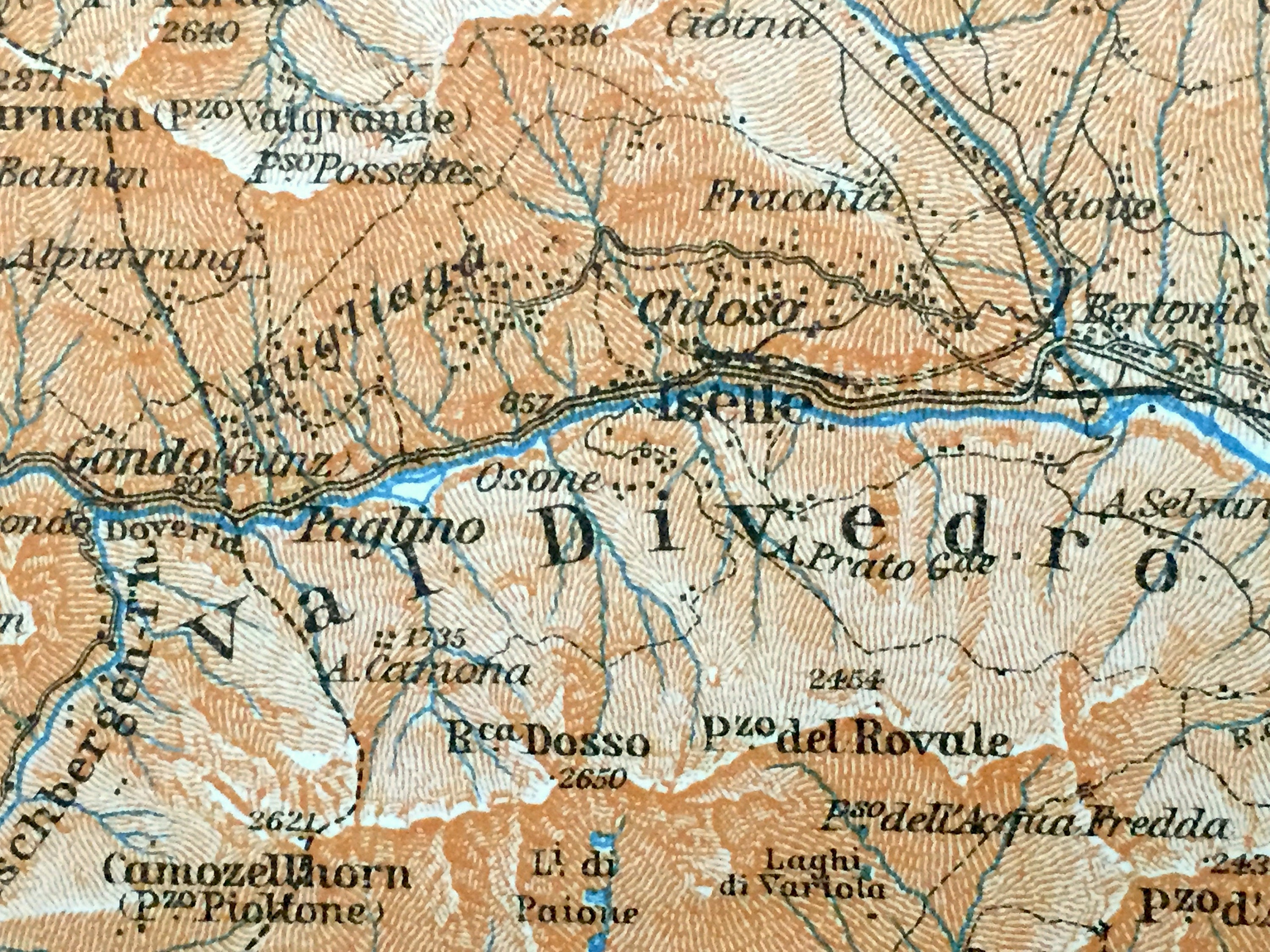 Antique 1913 Crodo Italy & Switzerland Map From Baedekers - Etsy UK