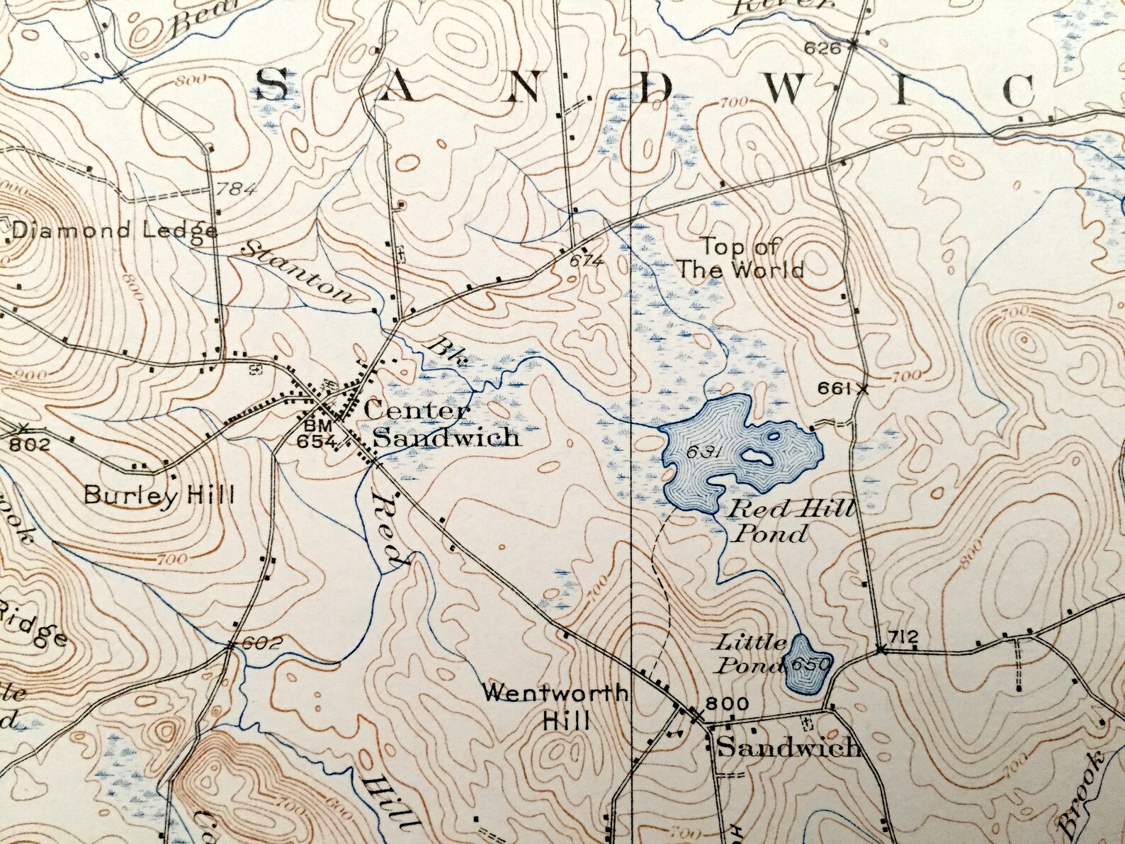 Antique Sandwich New Hampshire 1931 US Geological Survey | Etsy