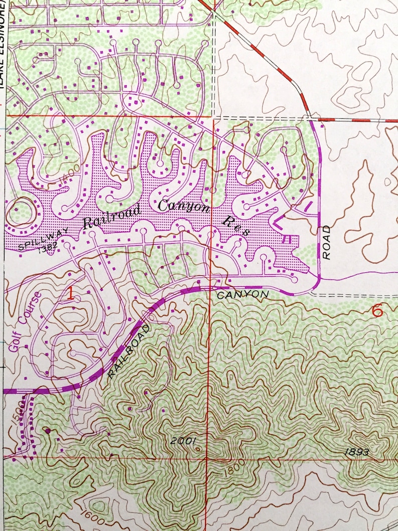 Antique Romoland, California 1953 US Geological Survey Topographic Map ...