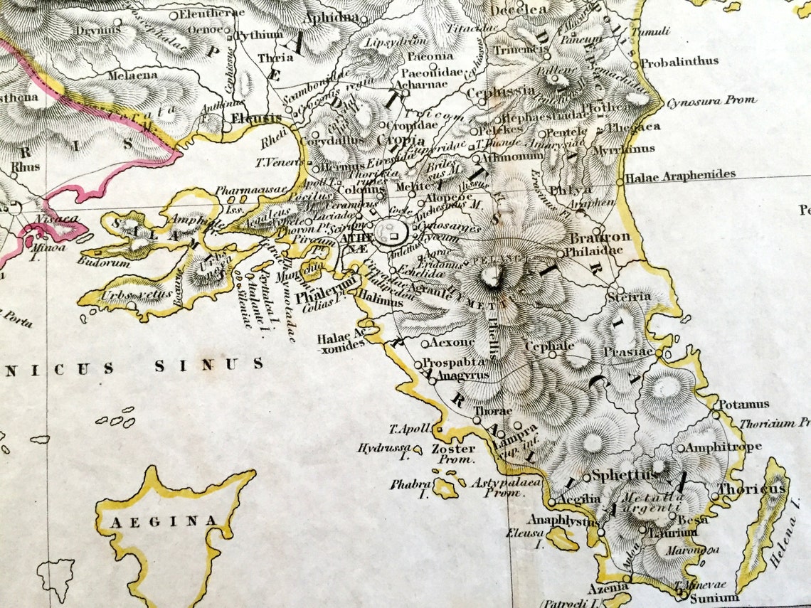 Antique 1830 Ancient Greece Map by J&C Walker, John Murray and Karl ...