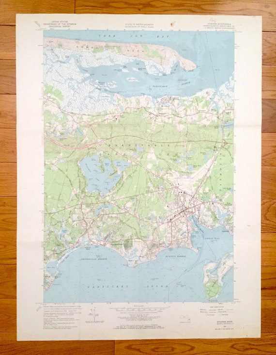 Art & Collectibles North Truro Massachusets Quadrangle Vintage USGS ...