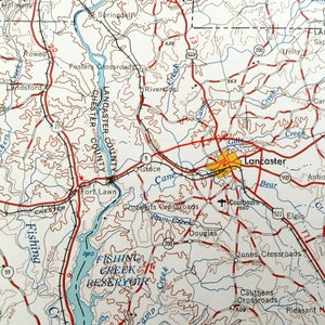 Antique Spartanburg, South Carolina 1953 US Geological Survey ...