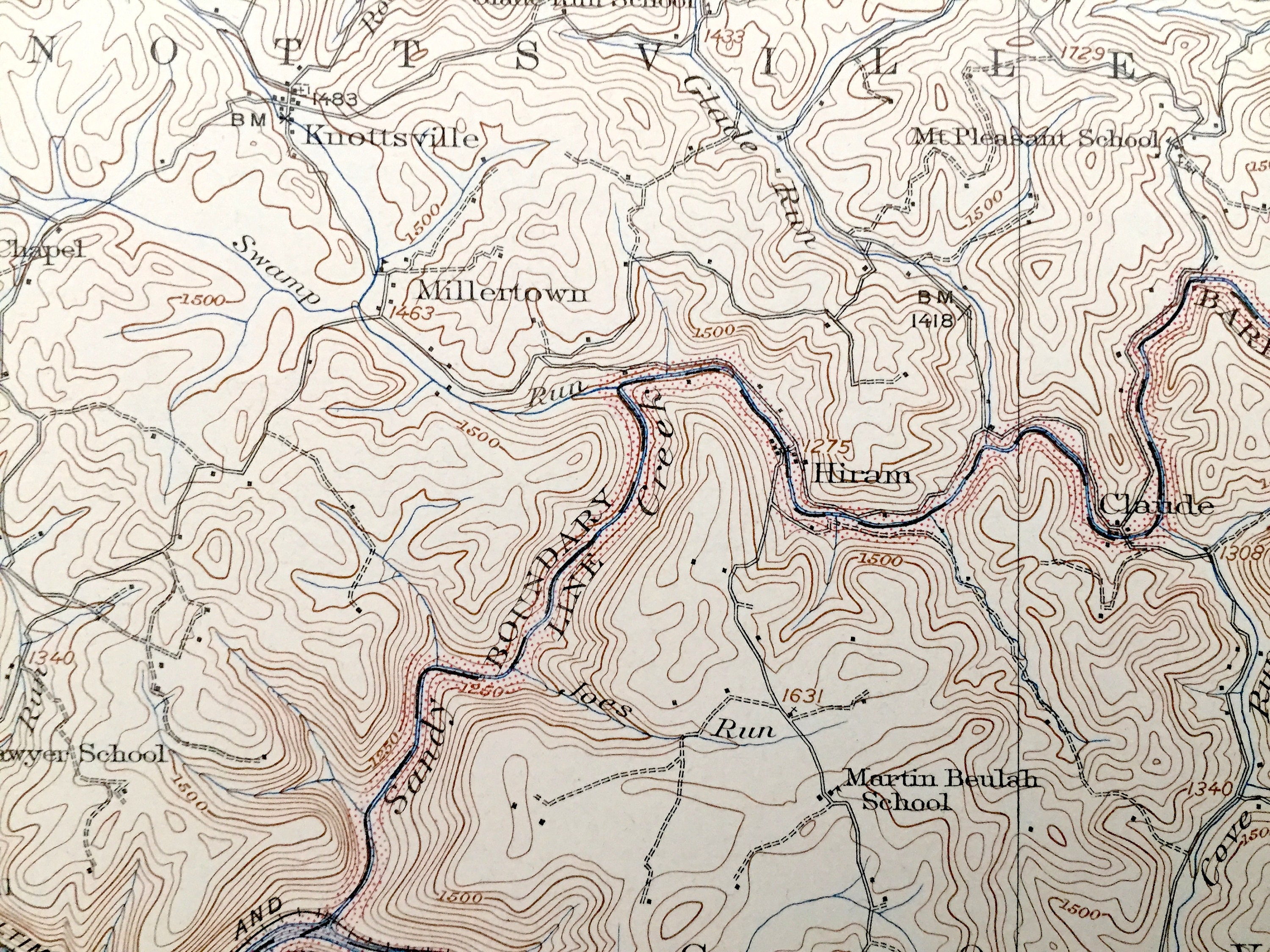 Antique Thornton, West Virginia 1926 US Geological Survey Topographic ...