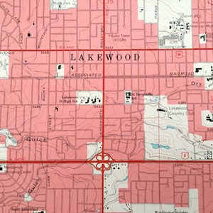 Antique Fort Logan, Colorado 1965 US Geological Survey Topographic Map ...