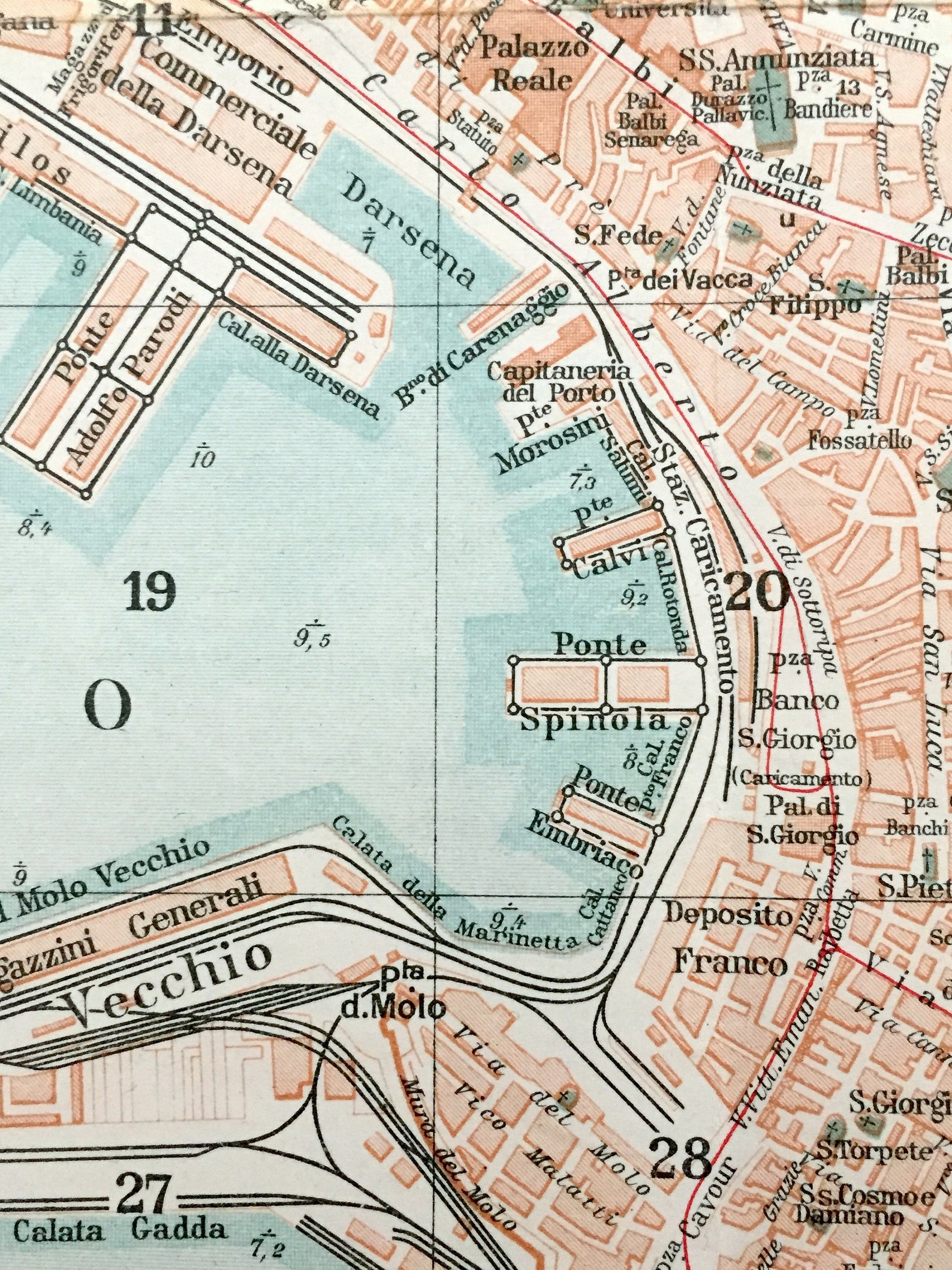 Antique 1937 Genoa Italy Map From Muirhead's Blue Guides | Etsy