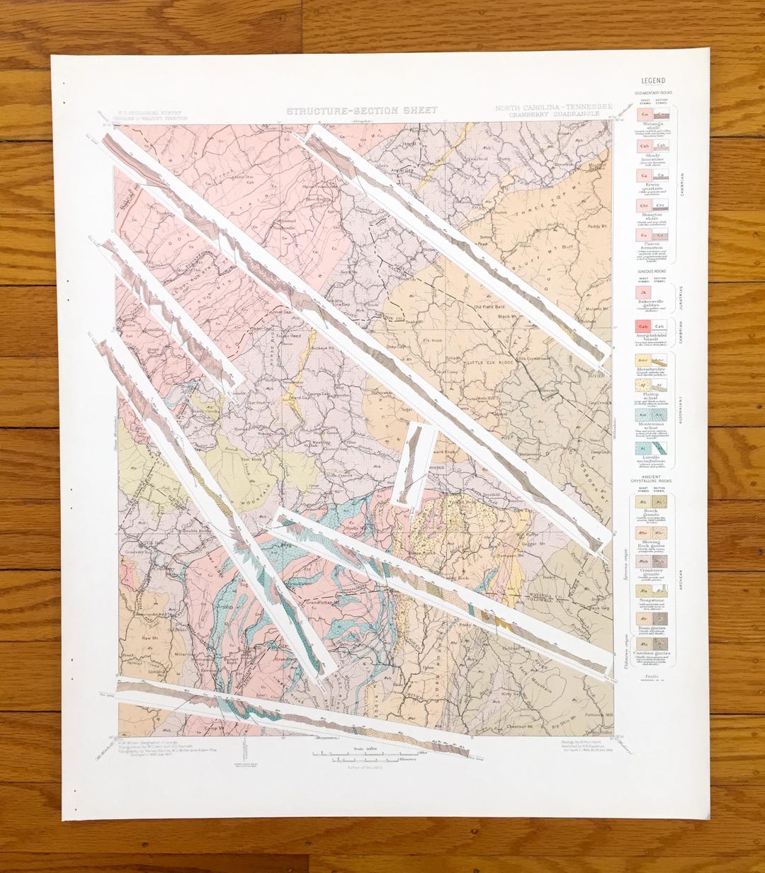 Antique Cranberry, North Carolina 1902 US Geological Survey Topographic ...