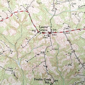 Antique Milton, North Carolina 1956 US Geological Survey Topographic ...