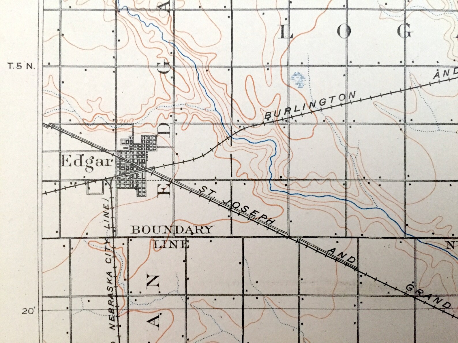 Antique Hebron Nebraska 1898 US Geological Survey Topographic | Etsy