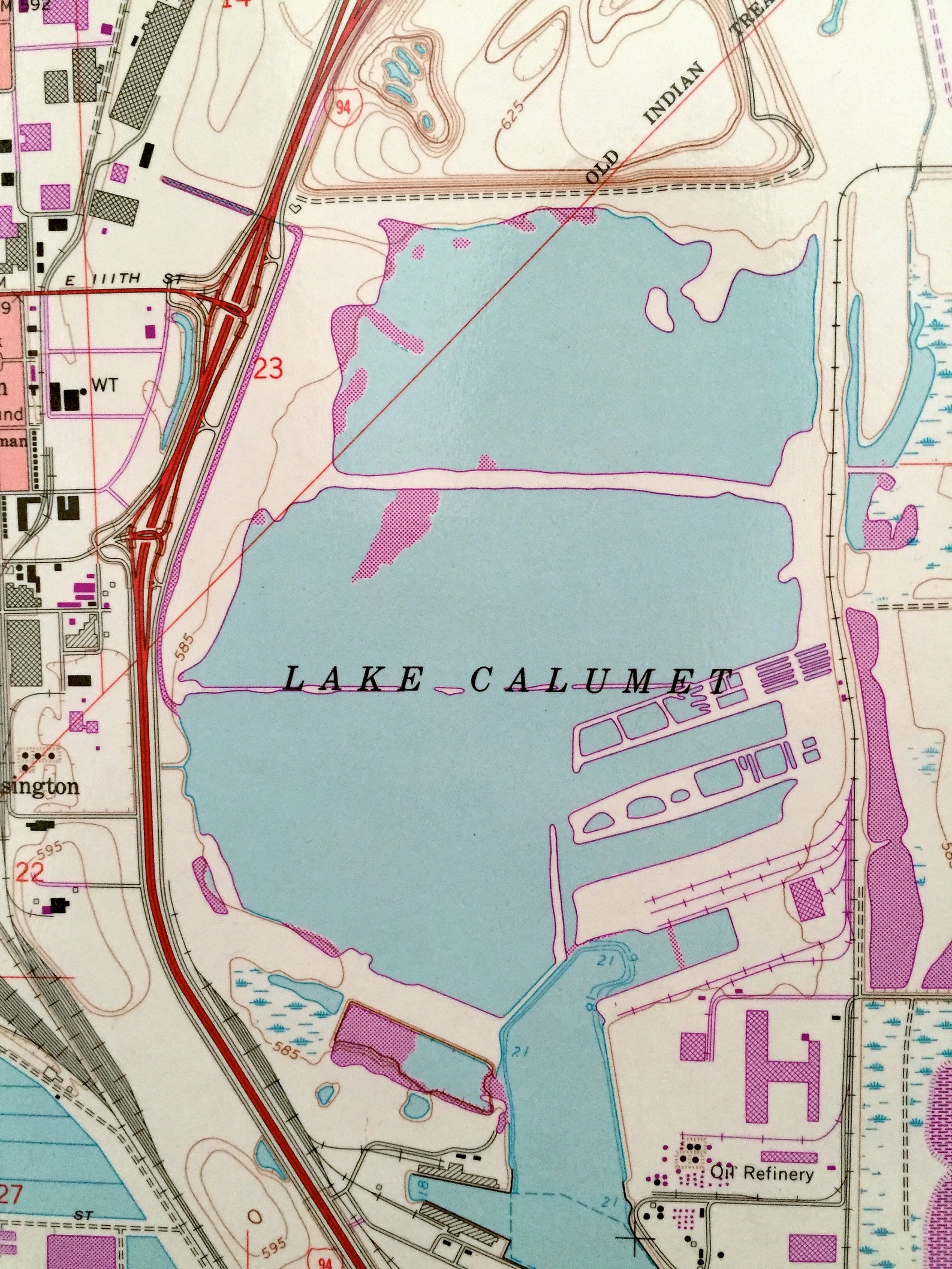 Antique Lake Calumet Illinois 1965 US Geological Survey - Etsy