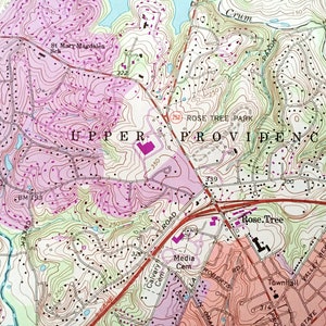 Antique Media, Pennsylvania 1966 US Geological Survey Topographic Map ...